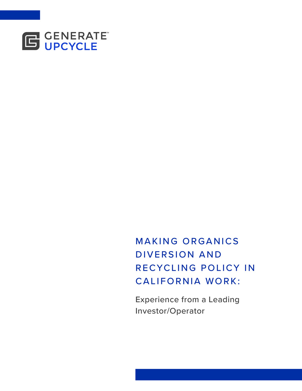White Paper - Generate Upcycle